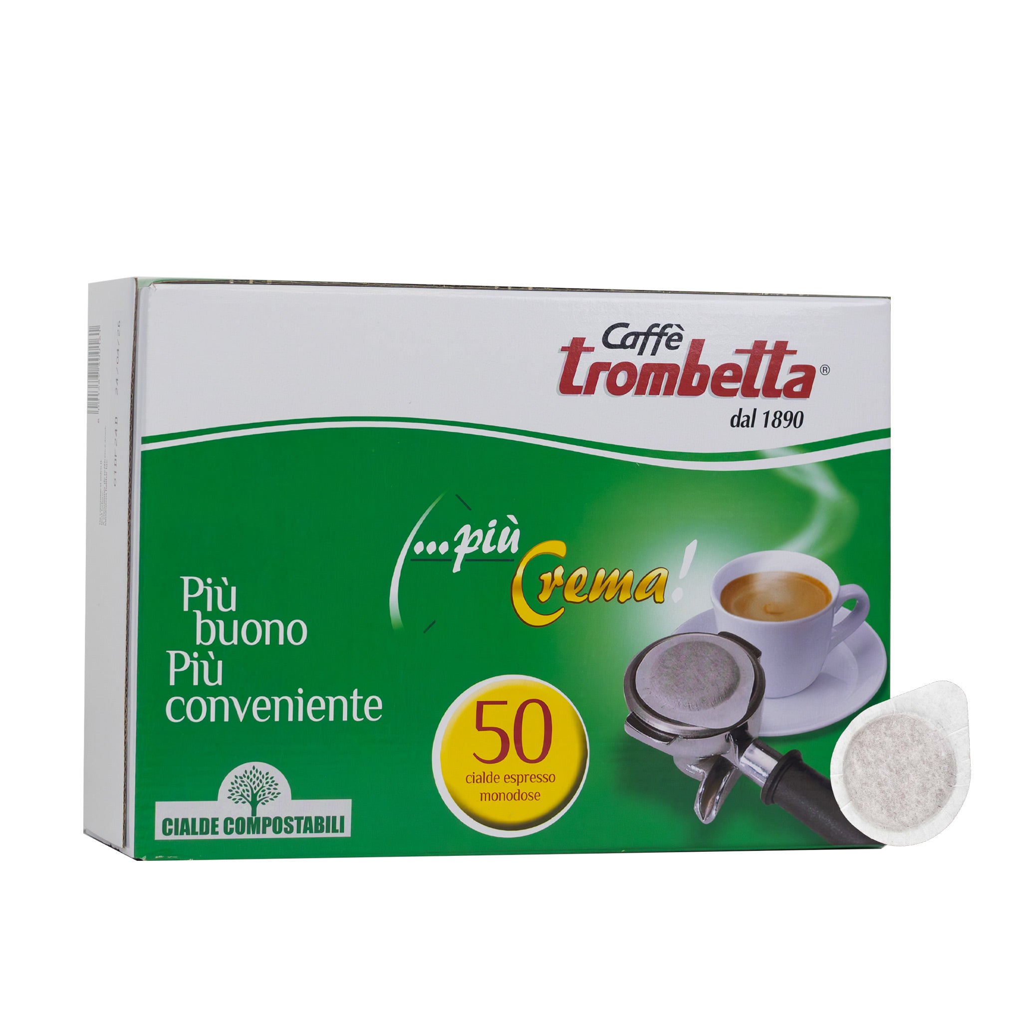 Caffe Trombetta - E.S.E. Pods - Piu Crema - Single Serve Compostable P