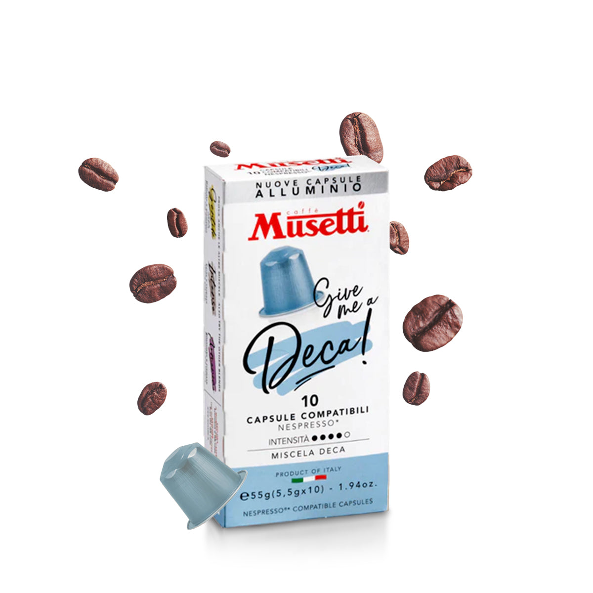 Caffe Musetti - NESPRESSO® Compatible - New - Deca (Decaffeinated) - 1