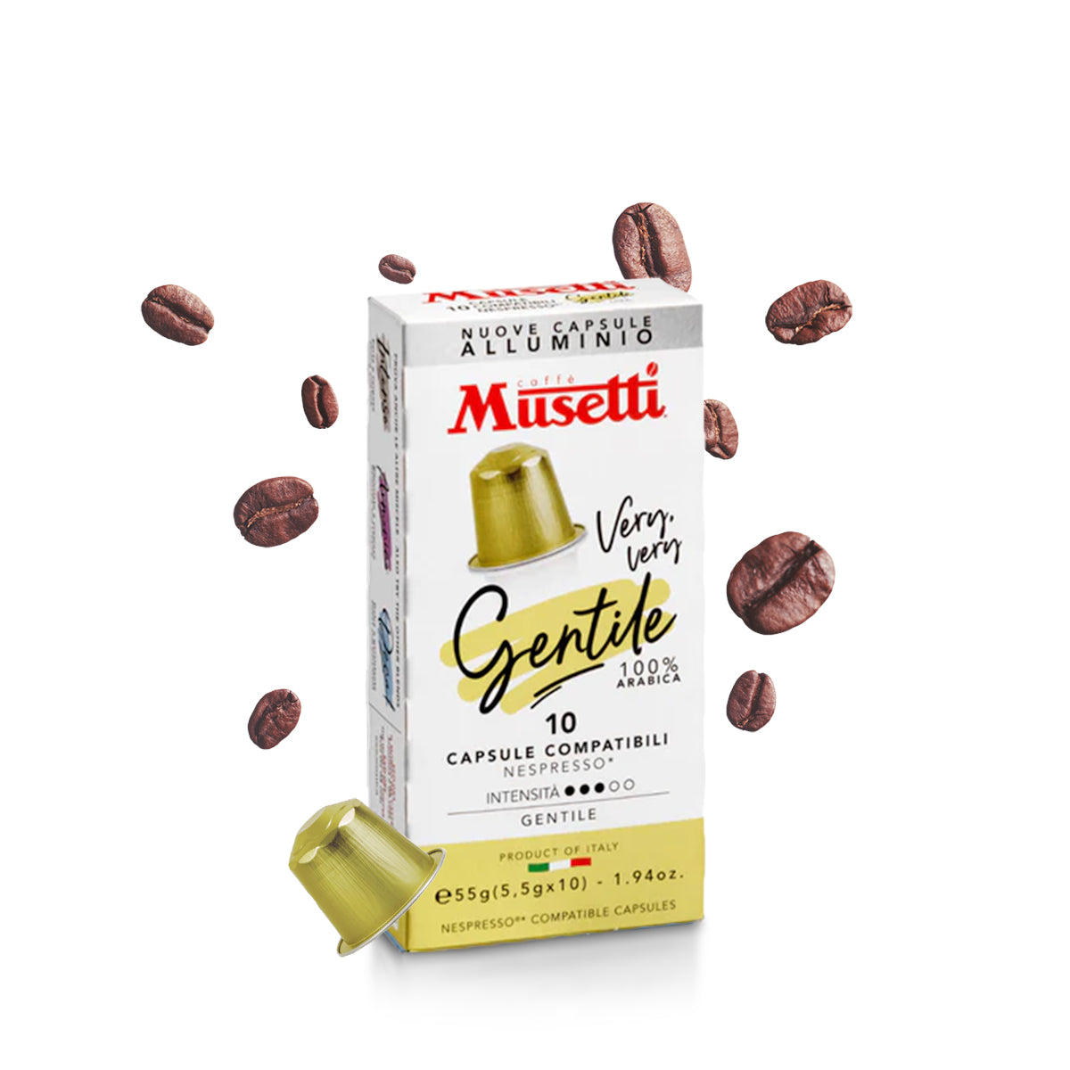 Caffe Musetti - NESPRESSO® Compatible - New - Gentile - 10/20/40/100